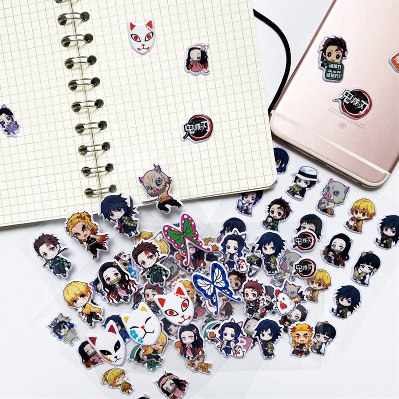 1bag Demon Slayer Kimetsu No Yaiba Bubble Sticker 3D Sticker Diary ...