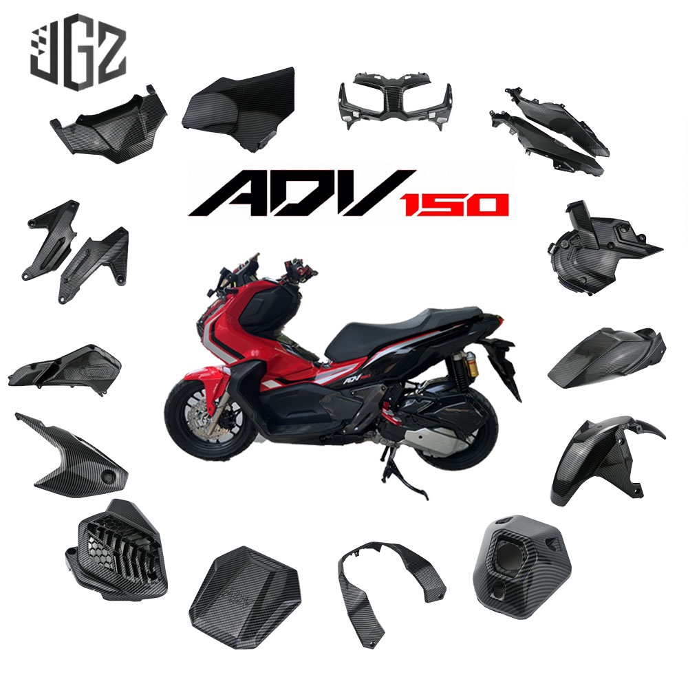For HONDA ADV / ADV150 Full Set Body Kit Cover ACCESSORIES CARBON FENDER MUDGUARD FUEL BATTERY ...