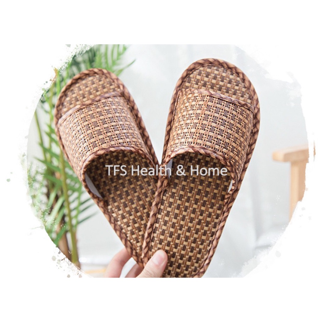 Custom-made Premium Anti-Slip Bamboo & Rattan Slipper Local Brand ...