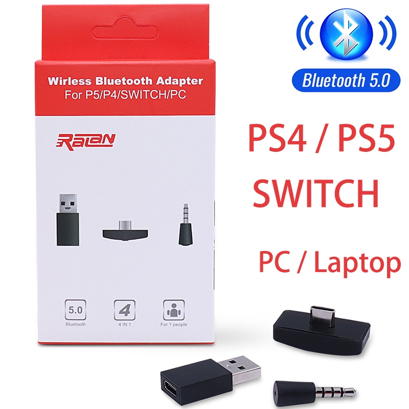 Nintend Switch PS4 PS5 PC Audio Adapter Converter Wireless 5.0 ...