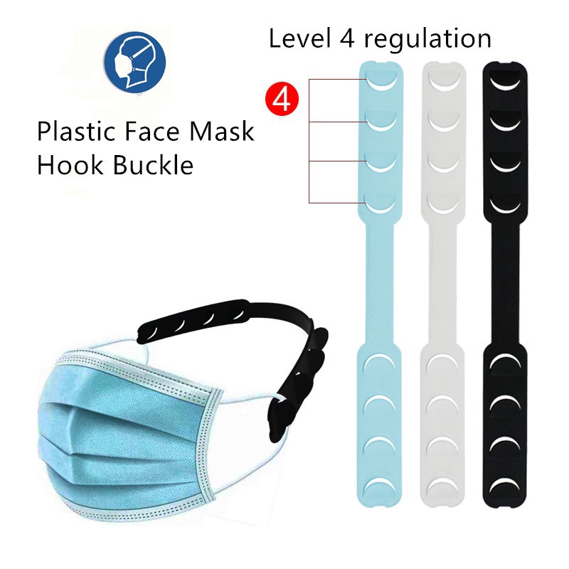 Face Mask Extender 4 Levels Adjust Mask Hook Ear No Pain Holder Plastic ...