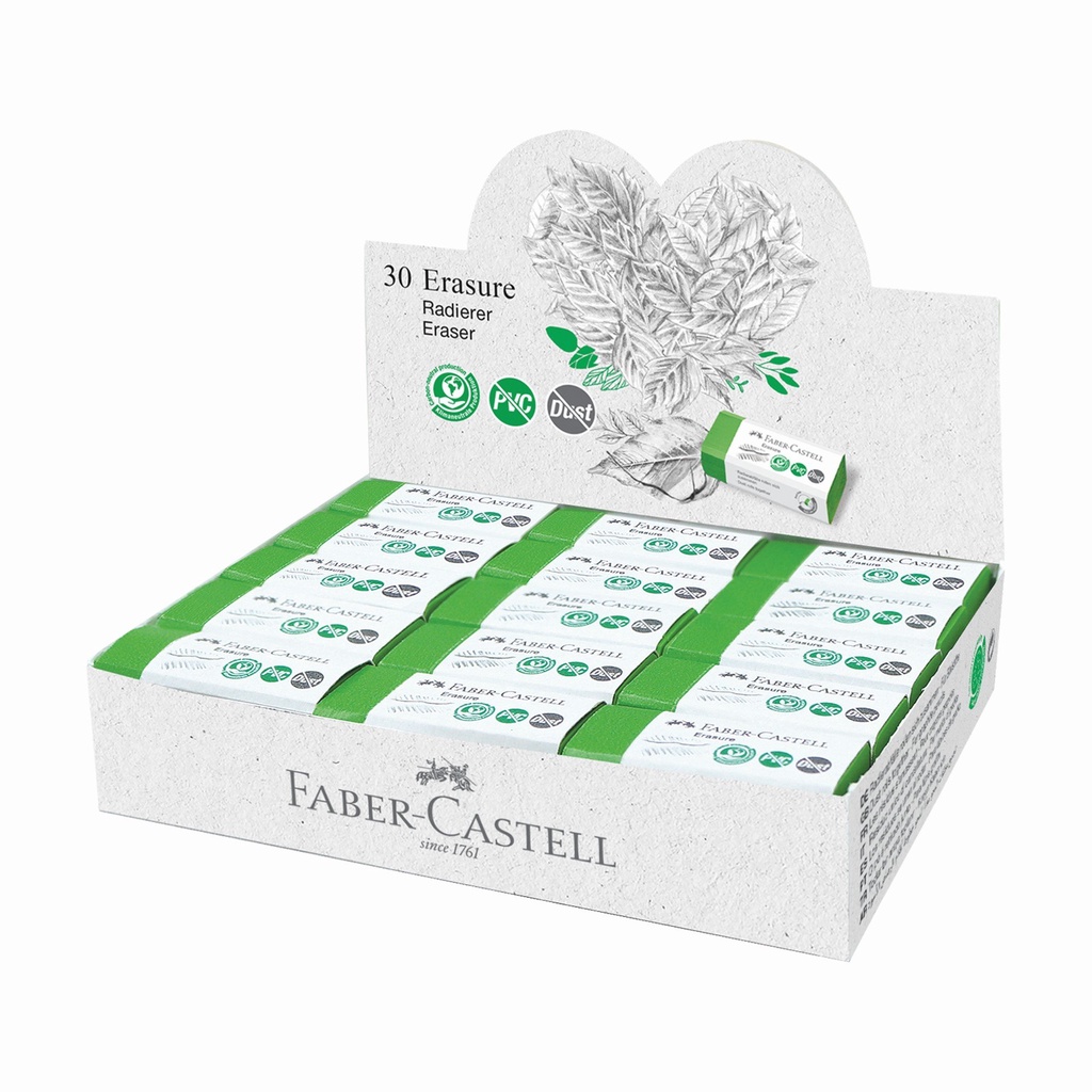 Faber-Castell Non PVC & Dust Free Radierer Eraser Carbon Neutral ...