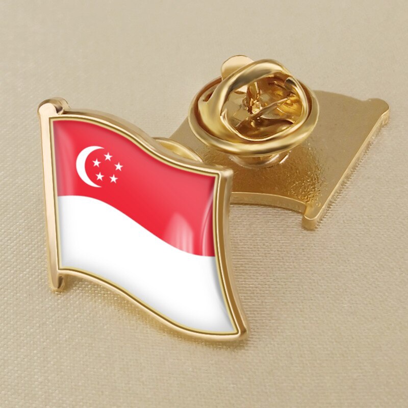 Singapore Flag Pin Coat of Arms of Singapore/Singaporeans Flag NDP 2023 ...