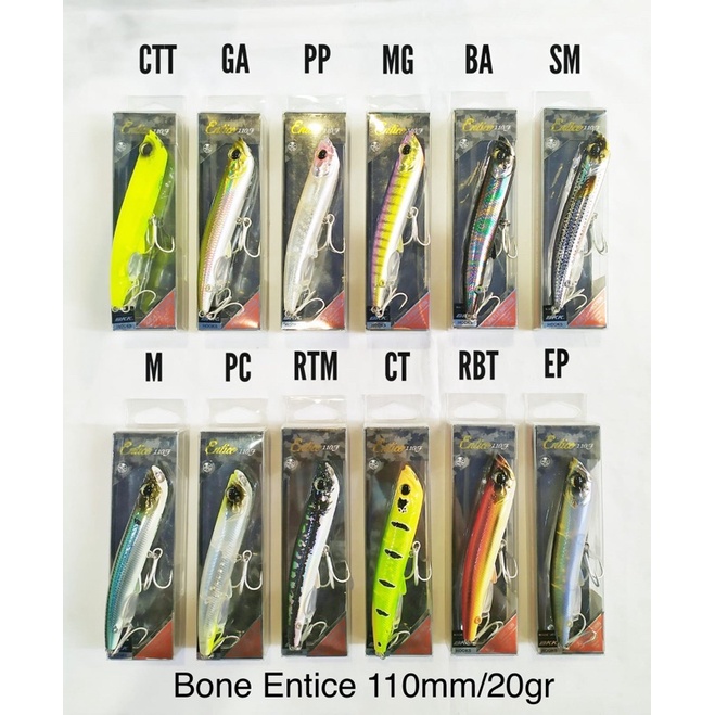 Lure Bone Entice 110mm/20gr | Shopee Singapore