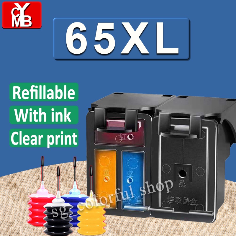 Compatible HP 65 ink HP 65XL black HP65XL ink cartridge refillable for ...