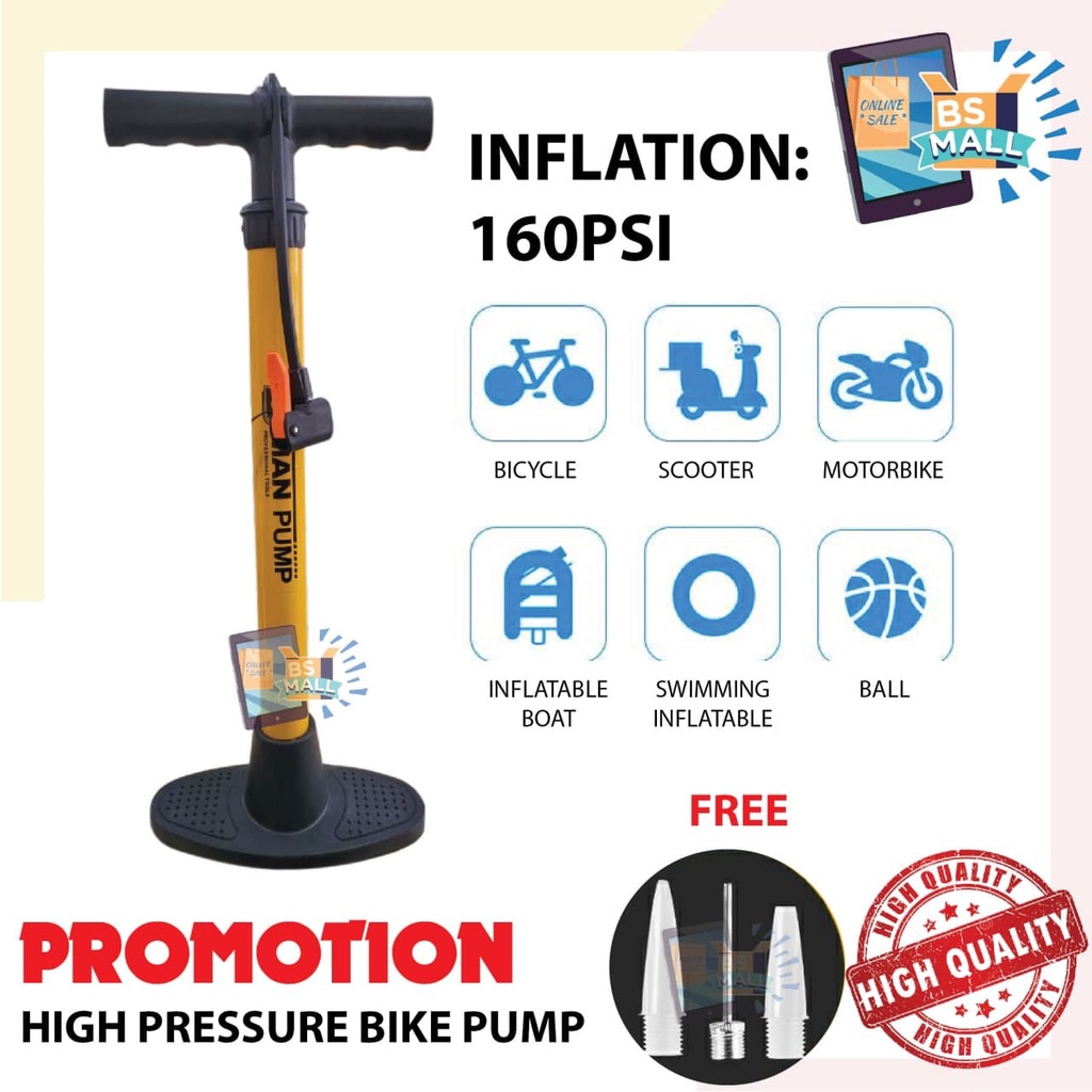 BS MALL Plastic Hand Pump Tayar Pump Bicycle Pump Ball Pump Motor Pump ...