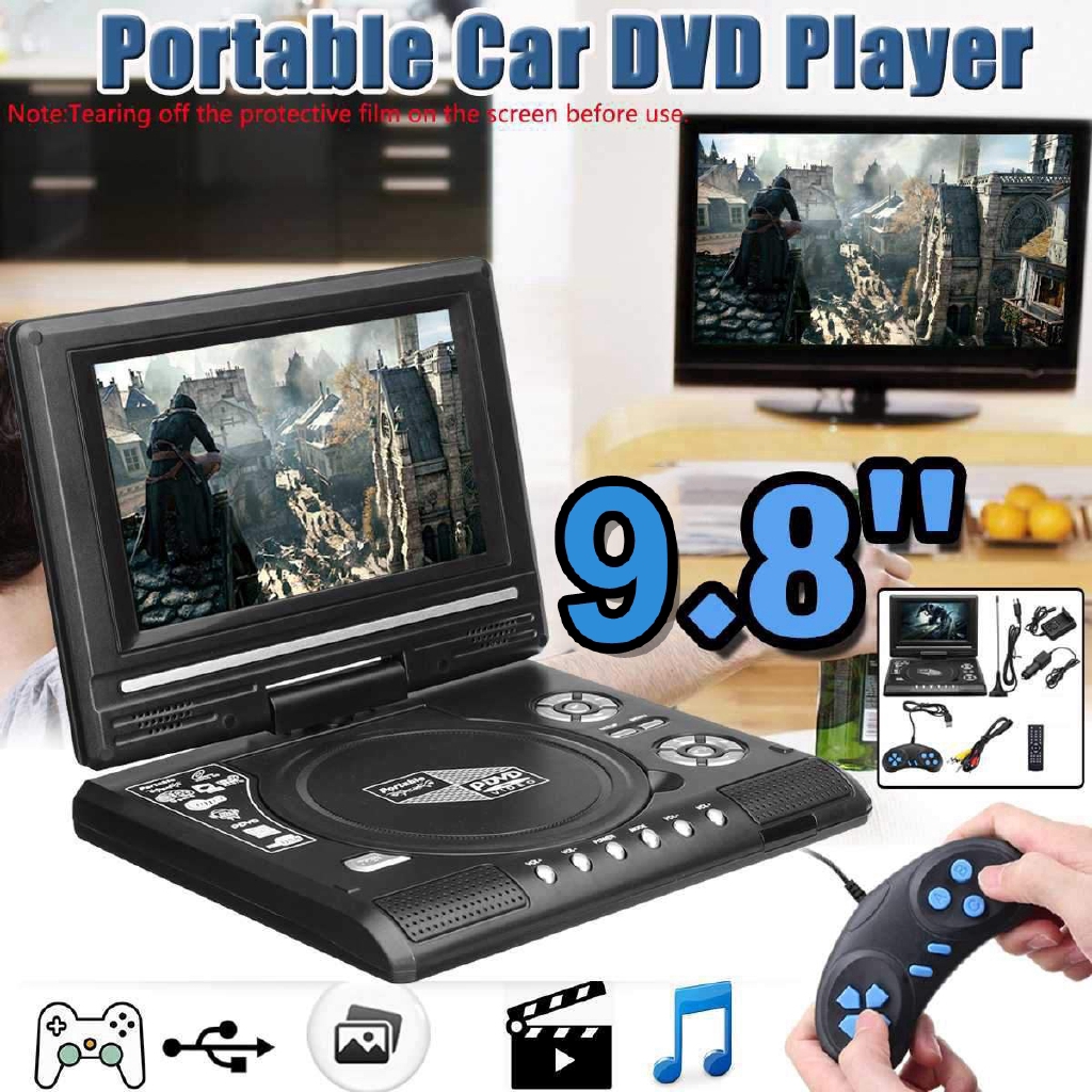9.8 Inch Multifunction Portable DVD EVD VCD Player with Analogue TV, AV ...
