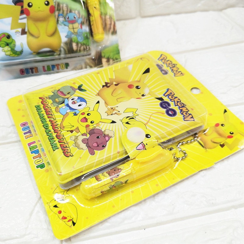 Set Cartoon Children Student Writing Book Pikachu Action Figure Pen Toy ...
