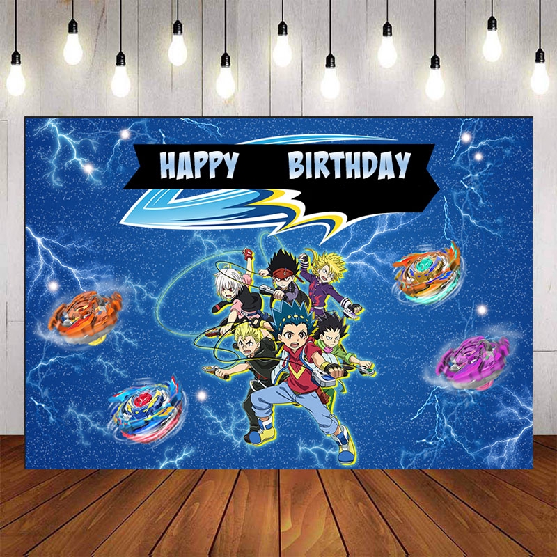 Beyblade Backdrops Cartoon Games For Boys Birthday Party Photography ...