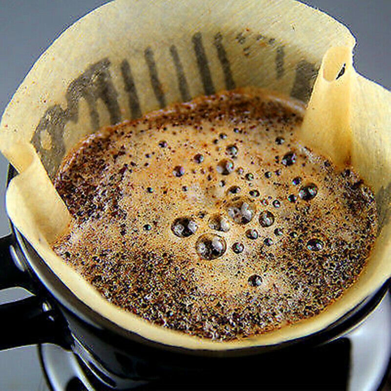 100pcs/set Cone Shaped Disposable Coffe Filter Paper Hand Drip Tea ...