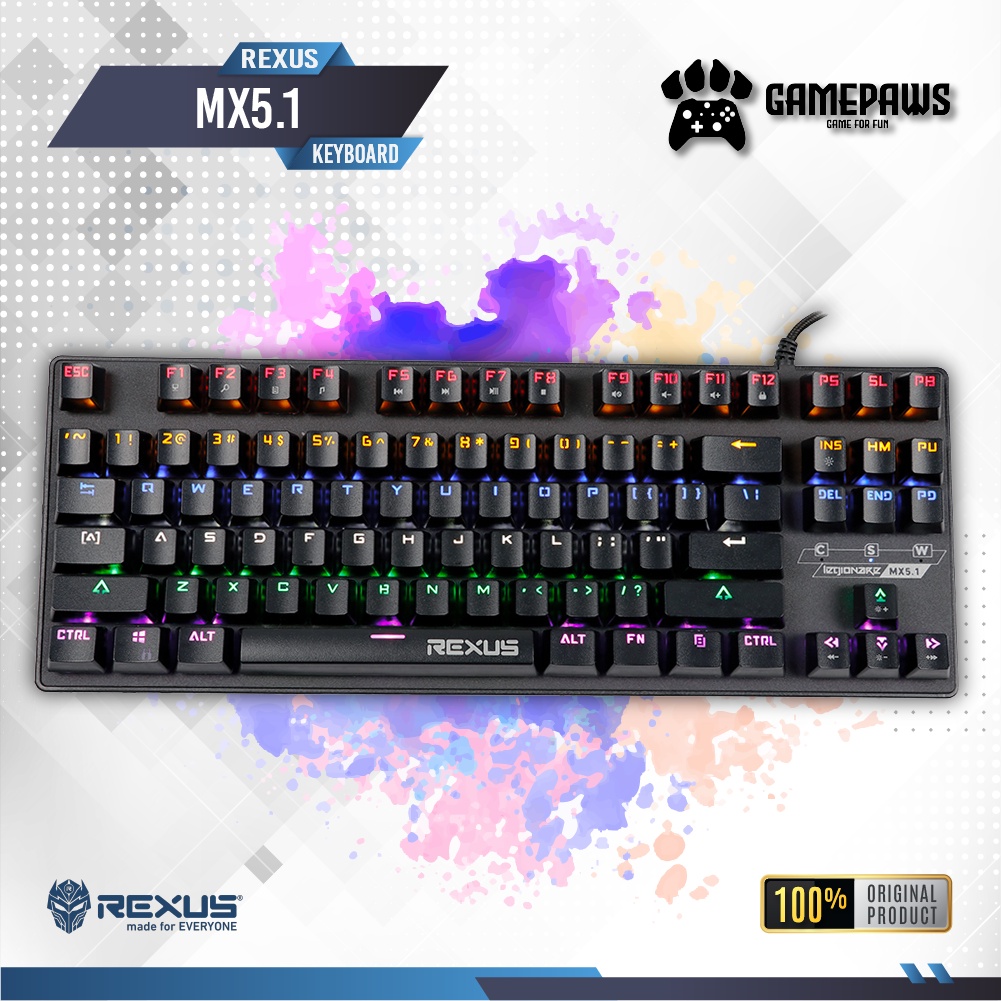 Rexus MX 5.1 Mechanical Gaming Keyboard Legionare MX5.1 TKL | Shopee ...