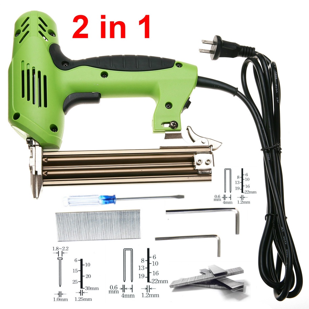 220V 1800W Electric Stapler Gun 2 in 1 Eletric Nails Staple Gun Power ...