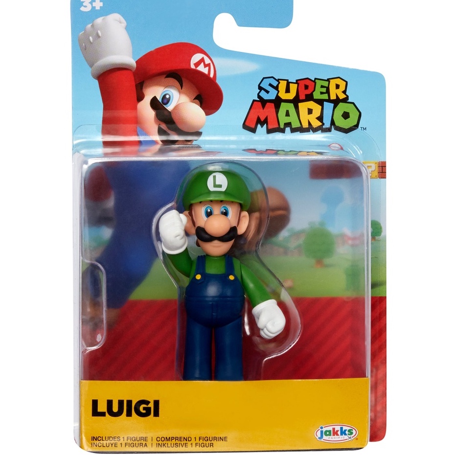 Super Mario 2.5 inch Luigi Articulated and Bendable Action Figure ...