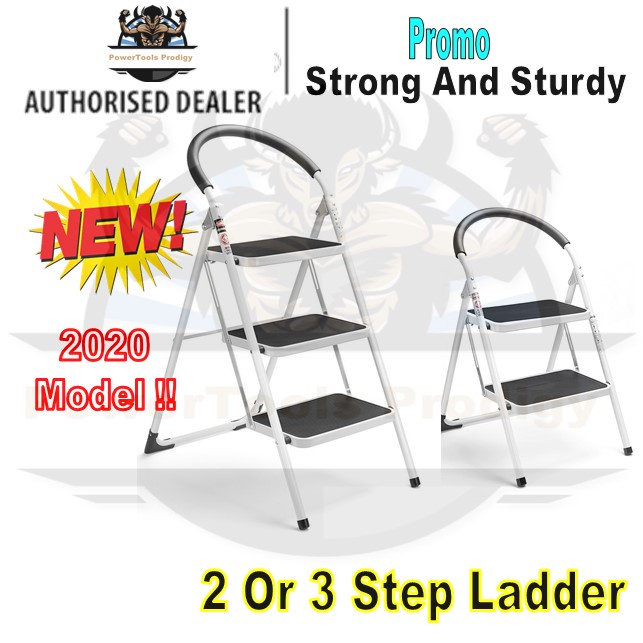 Sardo 2 Step / 3 Step Ladder/ Foldable Ladder | Shopee Singapore