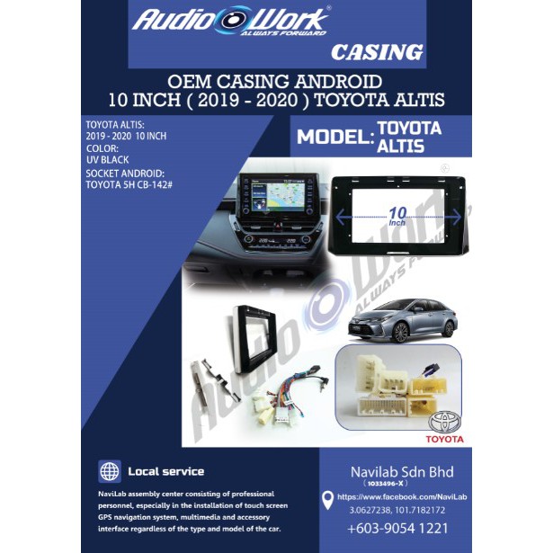 Toyota Corolla Altis Toyota Cross 2019 2020 2021 10 Inch Android Player ...