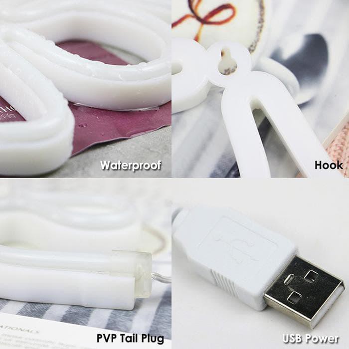 Cat Neon Sign - Usb Cat Led Light - Pink - Wall Decoration | Shopee ...