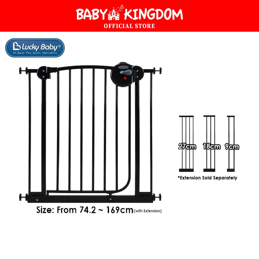 Lucky Baby Smart System 2 Ways Swing Back Steel Gate - Black-Baby ...