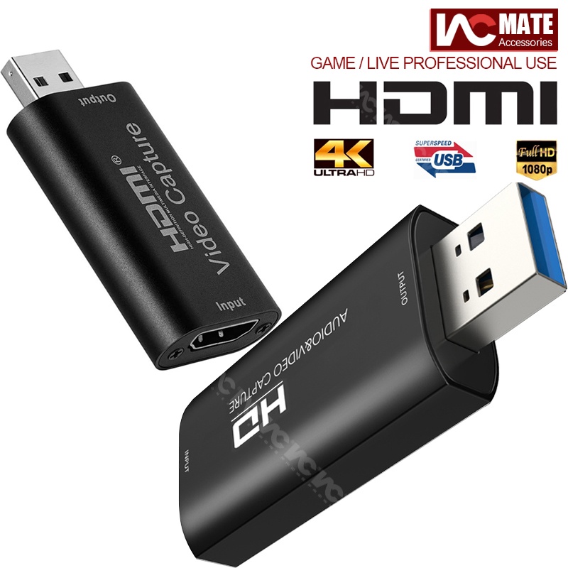4K HDMI Video Capture Card, Game Capture Card Audio Capture Adapter ...