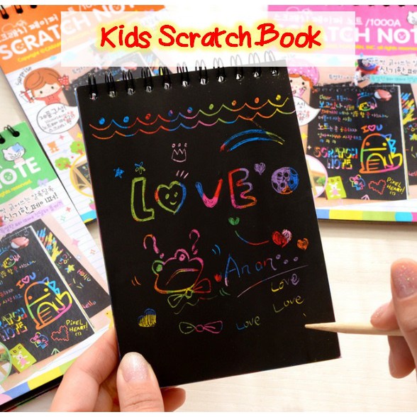 📔 LARGE Kids Scratch Book 📔 Children Day Gifts Writing Drawing Birthday ...