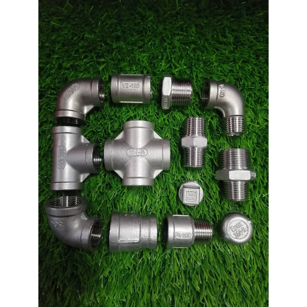 1/2” 304 STAINLESS STEEL PIPE FITTINGS SUS304 15mm 白钢水喉料 | Shopee Singapore