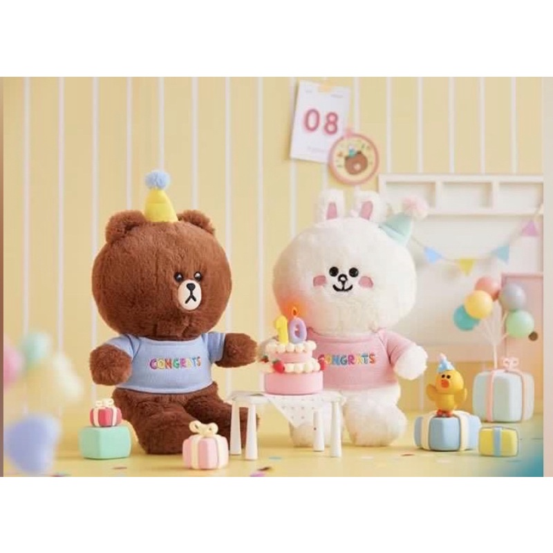 [Ready Stock] Line friends Cony Happy Birthday Celebration Doll ...