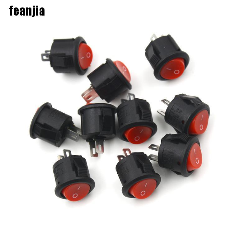fe 10Pcs 16mm Diameter Round Boat Rocker Switches Mini 2 Pin ON-OFF ...