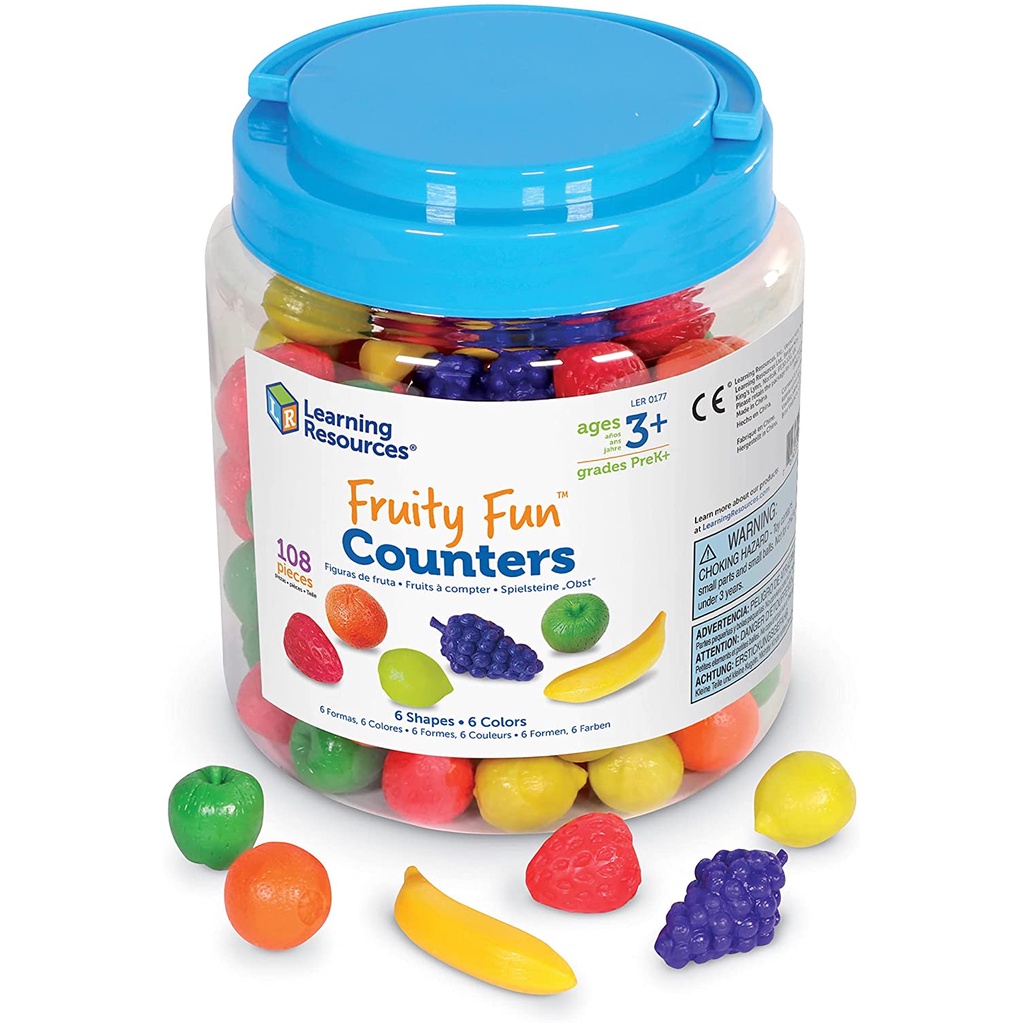 Learning Resources Fruity Fun Fruits Counters Educational Counting and ...