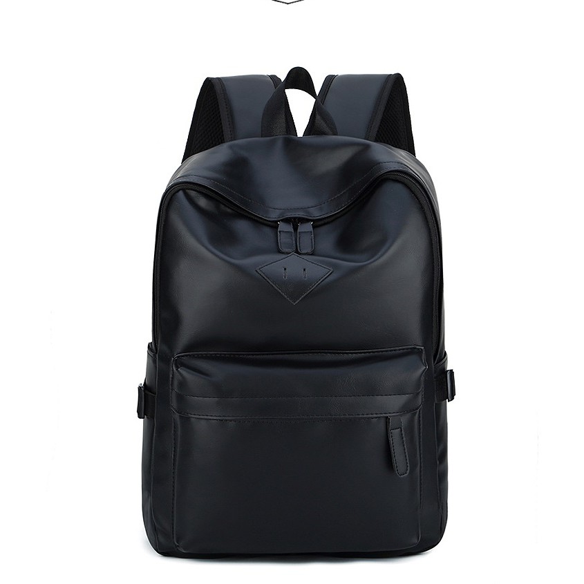 Korean School Bag Men Backpack PU Leather Fashion Begs Simple Backpack ...
