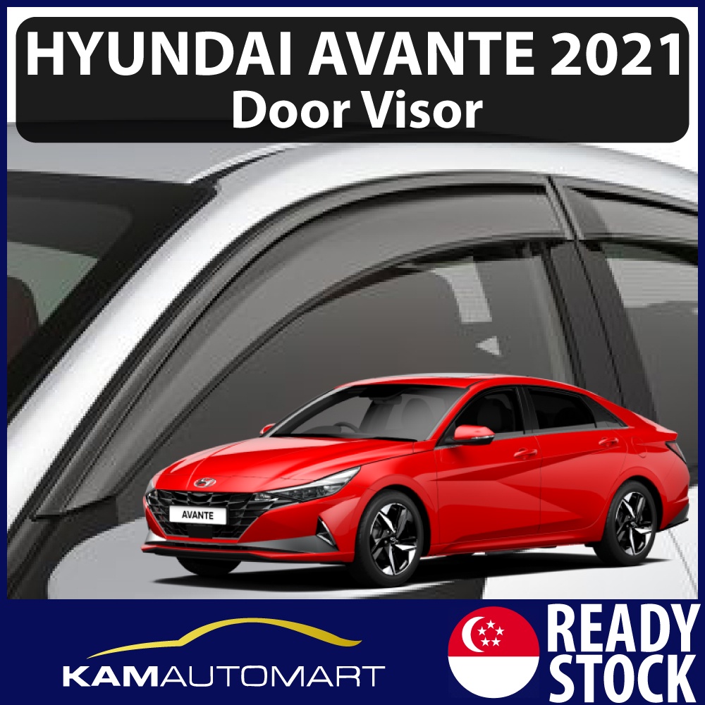 Hyundai Avante 2021 Car Window Door Visor Rain Deflector Guard (KAM ...