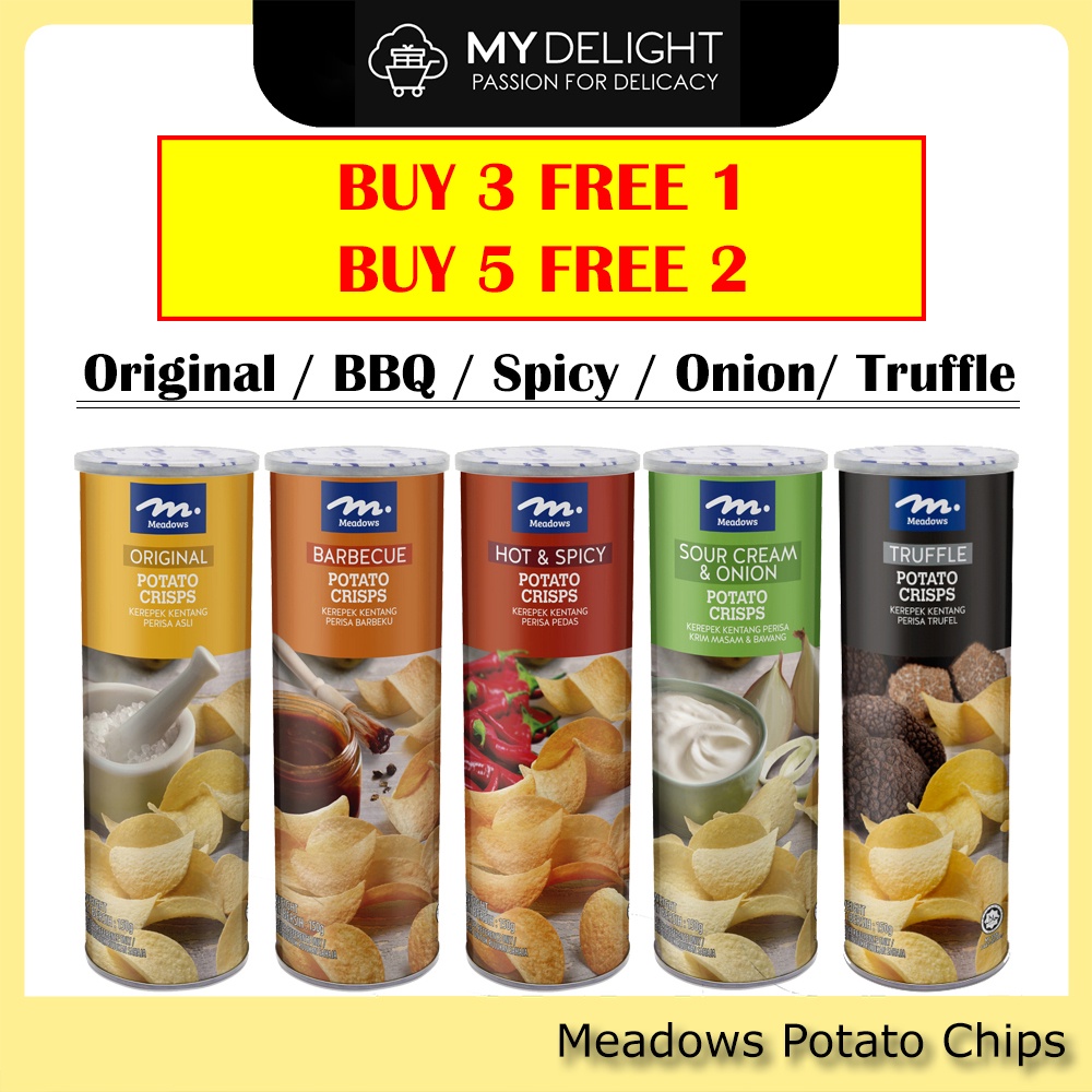 Meadows Potato Chips Sticks Original / Truffle / Hot & Spicy / BBQ ...