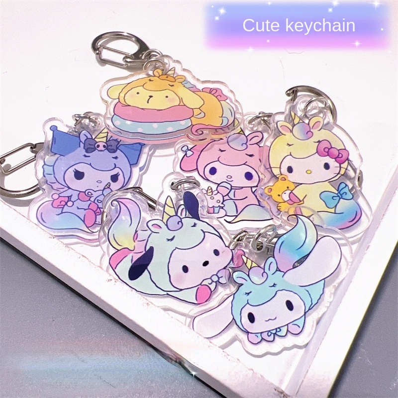 Fantasy Wonderland Cute Cartoon Super Fairy Unicorn Kuromi Acrylic ...