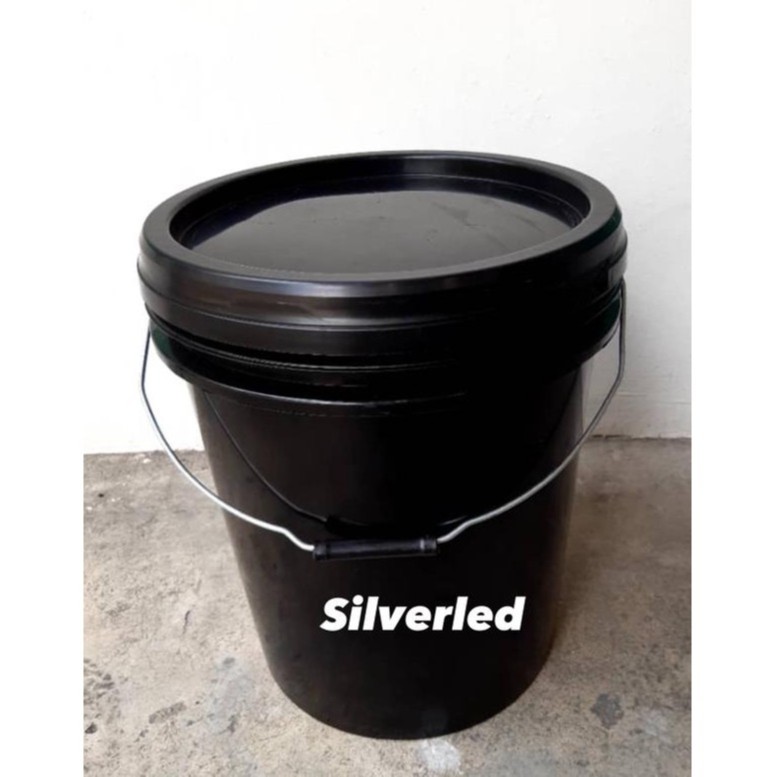 NEW 20L Black pail and cover without spout & Strong Handle pail basin ...