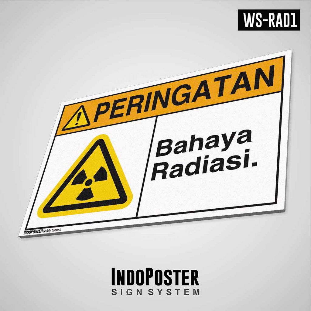 Safety Sign K3 PVC ANSI Sign Radiation Danger Warning | Shopee Singapore