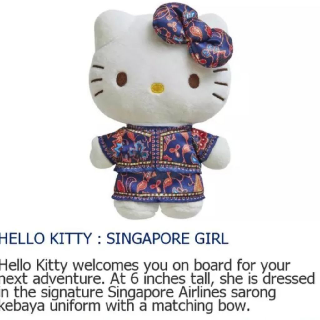 Hello kitty Singapore airline girl silkair | Shopee Singapore