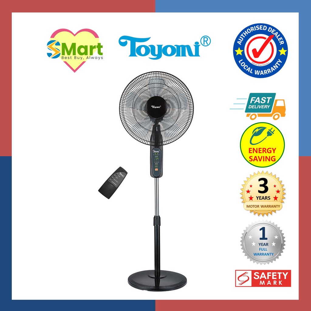 Toyomi 16" Stand Fan with Remote Control [FS 1654R] | Shopee Singapore