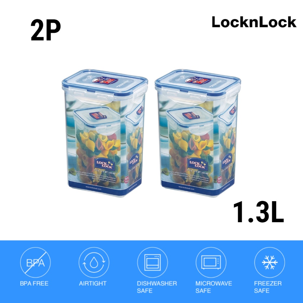 LocknLock Official Classic Food Container 1.3L 2 Pcs (HPL-809x2 ...