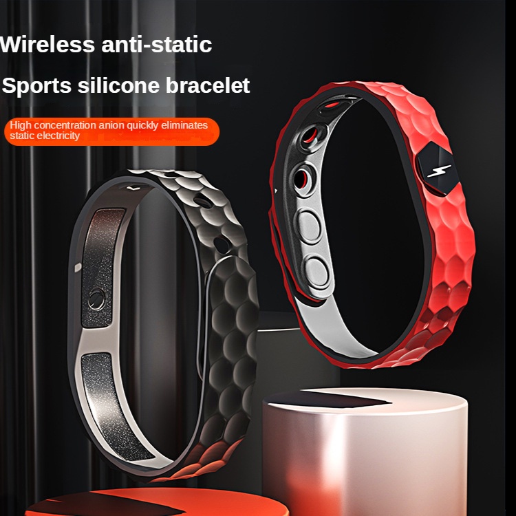 Wireless anti-static silicone bracelet to eliminate men's and women's ...