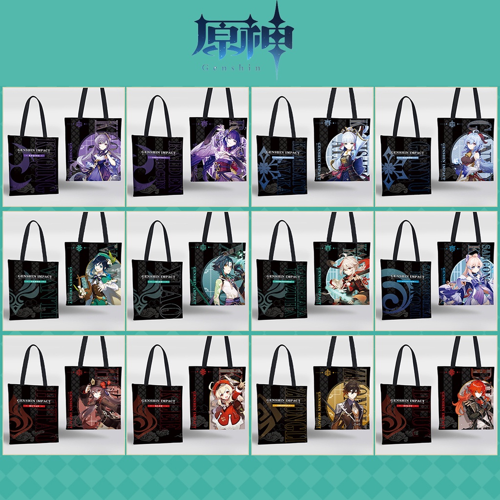 Genshin Impact Canvas Bag Scaramouche Yelan Nahida NiLou Nahida Collei ...