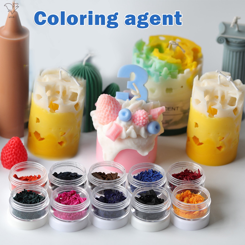 10 Color DIY Candle Wax Pigment Colorant Soy Candle Wax Pigment Dye for ...