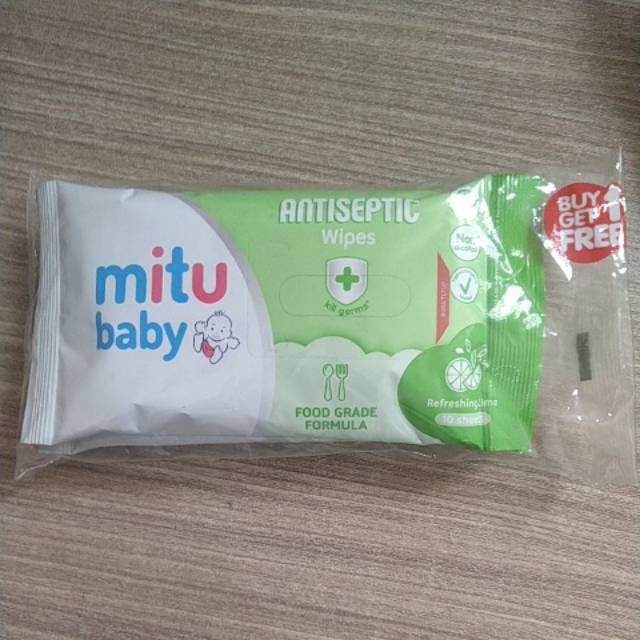 Mitu Baby Tissue Antiseptic Wipes 10 sheets | Shopee Singapore