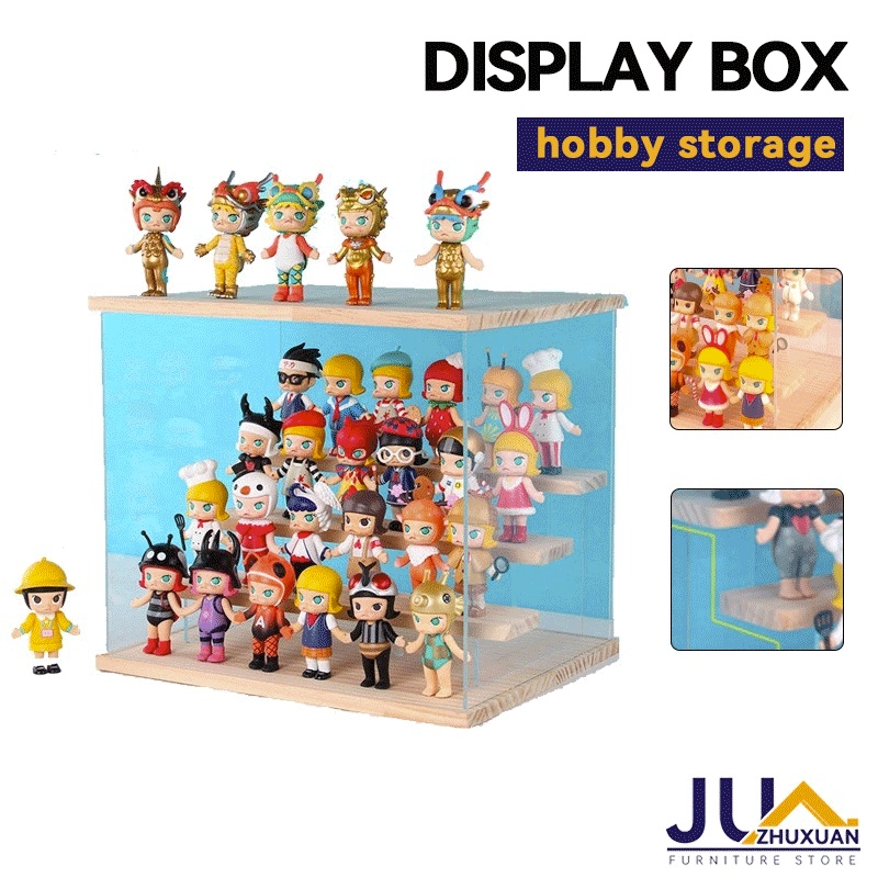 JUZHUXUAN Storage Display Box Transparent Dust-proof Lego Display Shelf ...