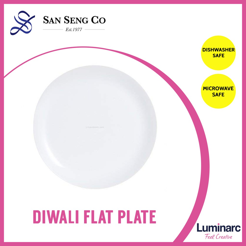San Seng Luminarc Diwali Flat Plate Dinner Plate (Set of 2) Dishes ...