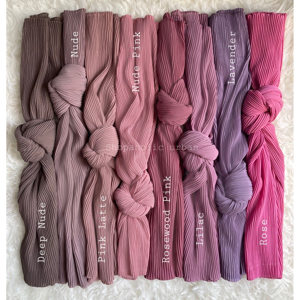 Pashmina Plisket Premium Hijab Plisket Small Chiffon Hijab Plisket ...