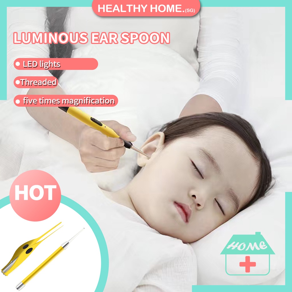 💖SG💖Luminous Visual Ear Scoop Children Digging Ear spoon Digging Ear ...