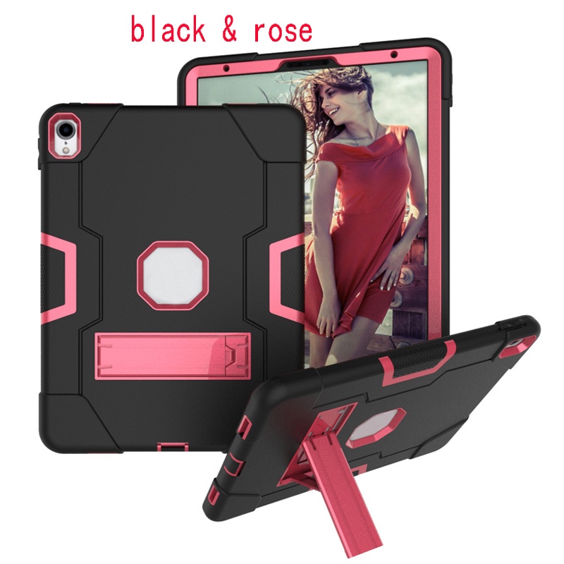 Three Layer Shockproof Military Heavy with Hard Stand Cover Case for ...