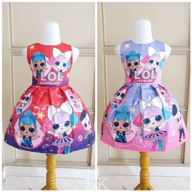 81103 LOL BUBBLE DRESS RED / LOL DRESS FOR CHILDREN / GIRLS' BIRTHDAY ...