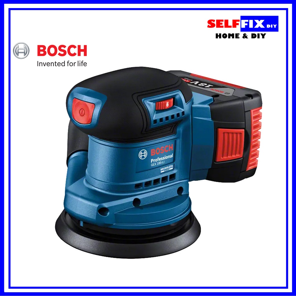 Bosch GEX185-LI Random Orbit Sander 18V Cordless Brushless Motor ...