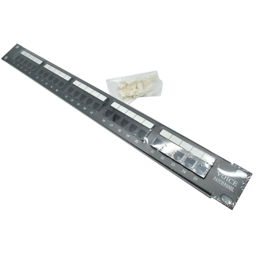 Rj11 Telephone Patch Panel 25 Port For 1u 19 Inch Server Rack Knl-882 ...