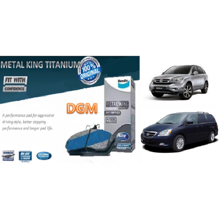 Bendix Metal King Brake Pad Front (DB1843MKT) for Honda CRV SWA RE3 RE4 ...