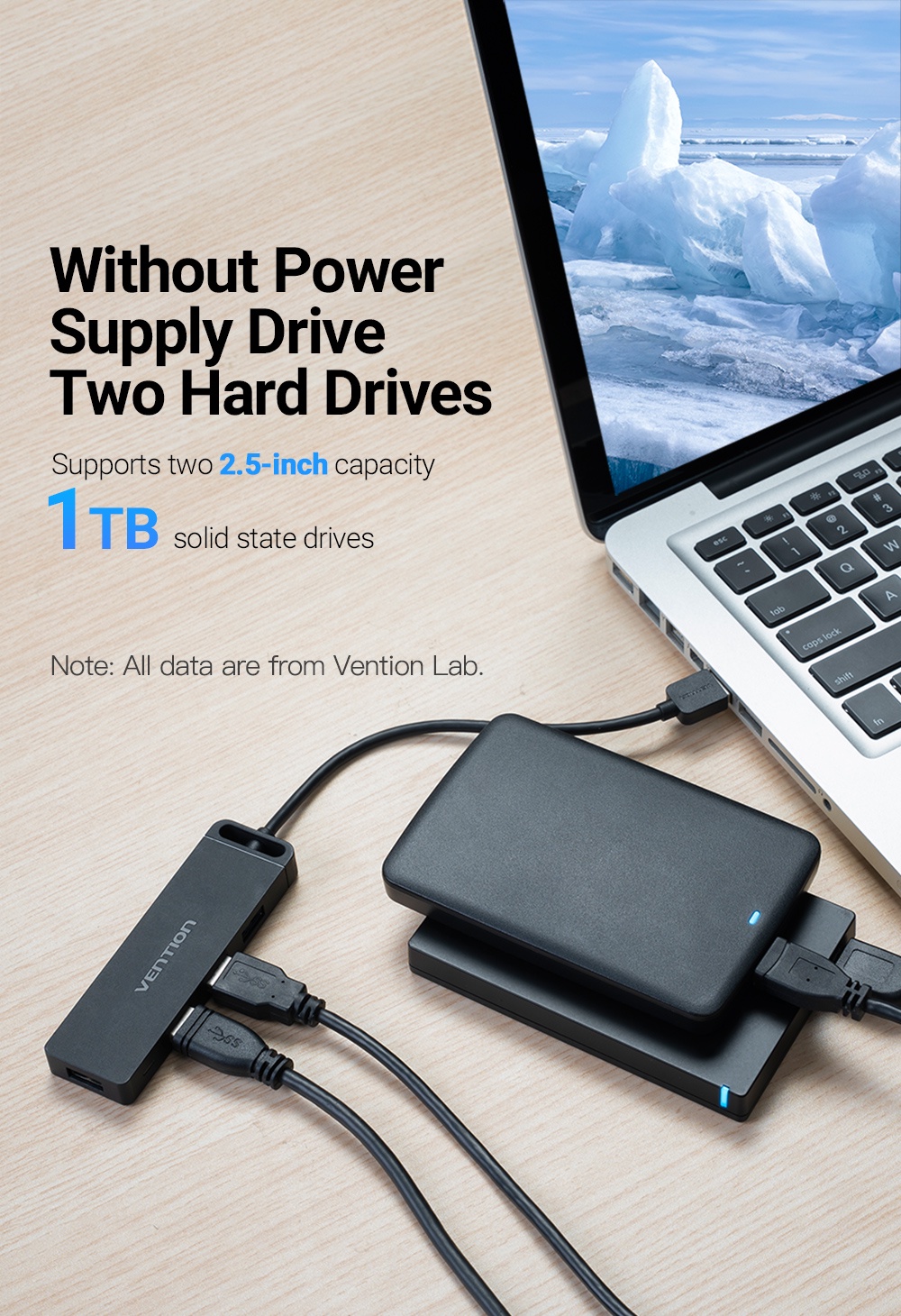 Vention USB A HUB 4 Port Adapter USB3.0 5Gbps High Speed Multi USB ...